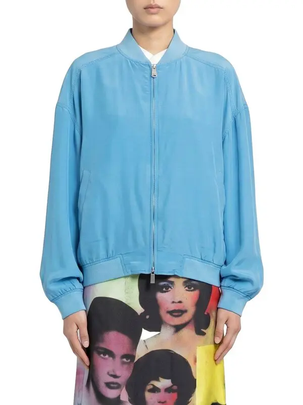 Versace Poplin Bomber Jacket - Blue