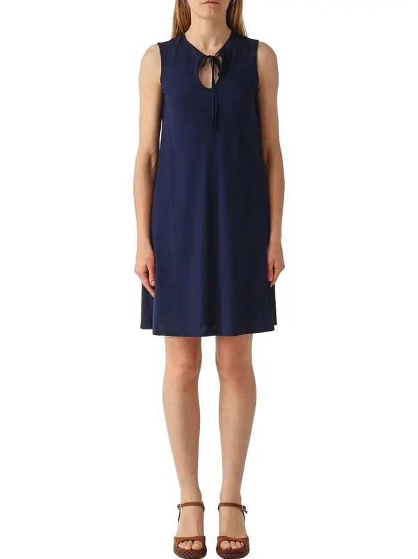 Malìparmi Sleeveless Aline Mini Dress - Blue