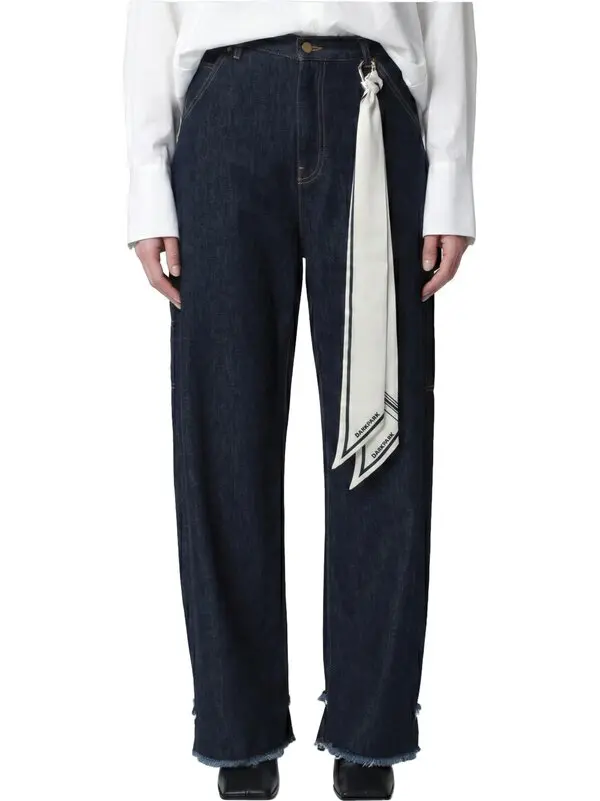 DARKPARK Wide Leg Cotton Jeans - Denim