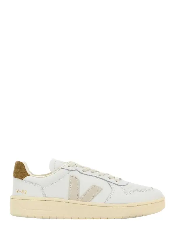 VEJA V-82 Low Top Leather Sneakers - White