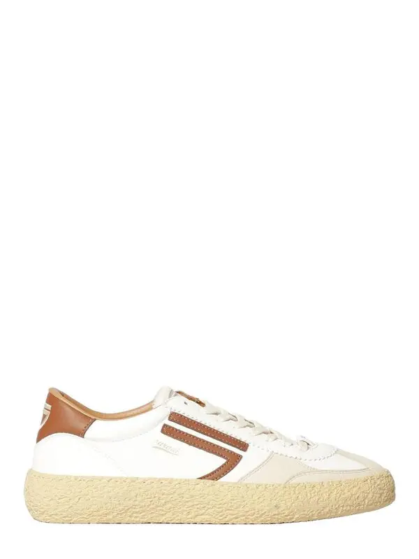 PURAAI Lace-up Sneakers With Contrasting Details - White
