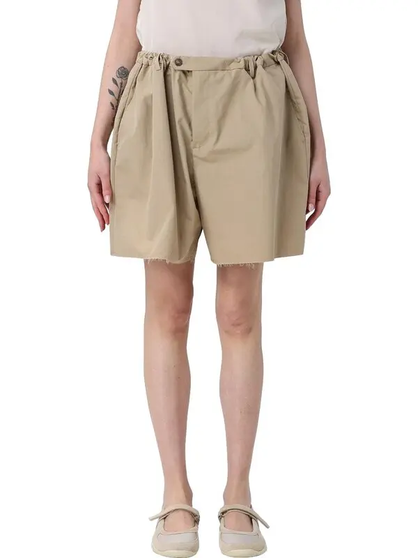 MAISON MARGIELA Cotton Shorts With Drawstring Waist - Beige