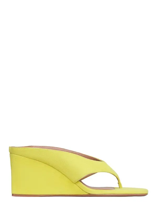 Alaïa Suede Cube Wedge Sandals - Yellow