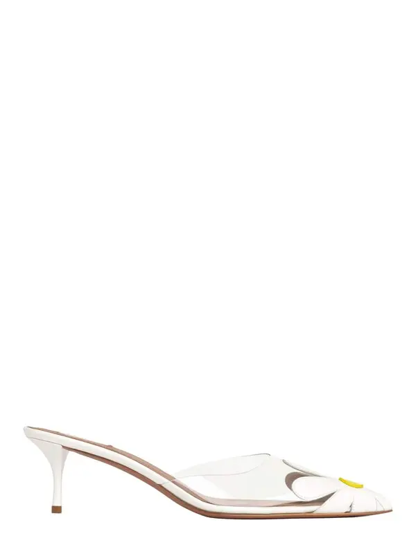 Alaïa Pvc Leather Bloom Mules 55 - White