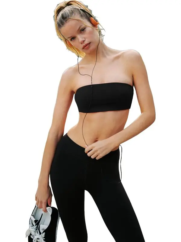 Alo Yoga Airbrush Bandeau Bra - Black