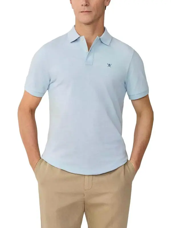 HACKETT LONDON Logo-embroidered Cotton-pique Polo Shirt - Blue