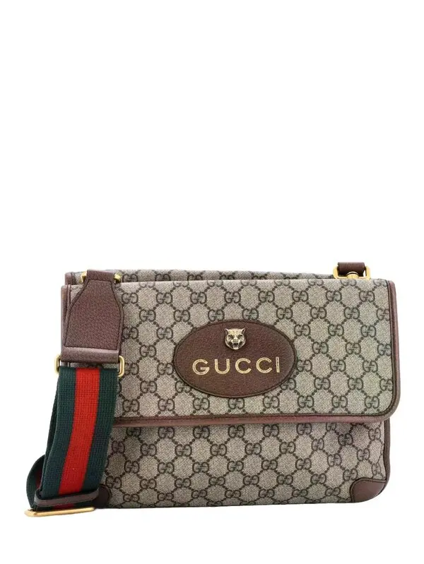 Gucci Gg Coated Canvas Messenger Bag - Brown