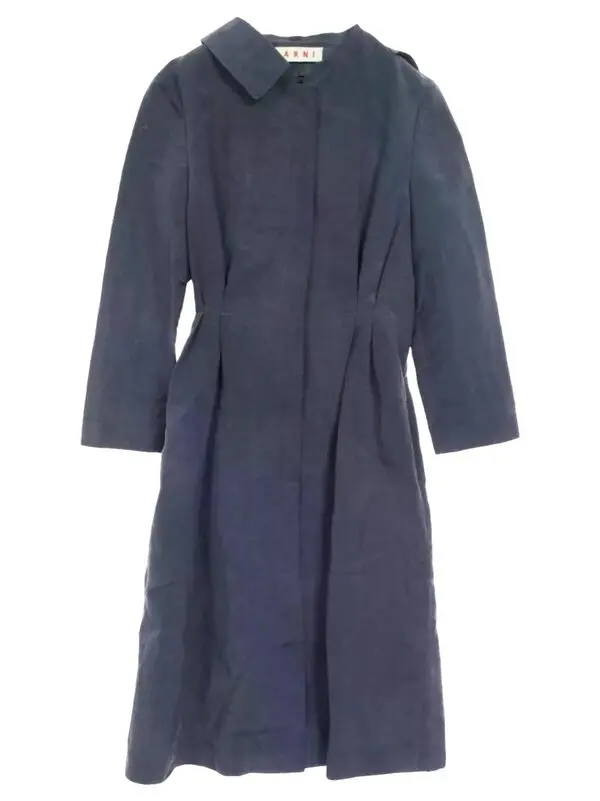Marni Pleated Shirt Dress - Blue