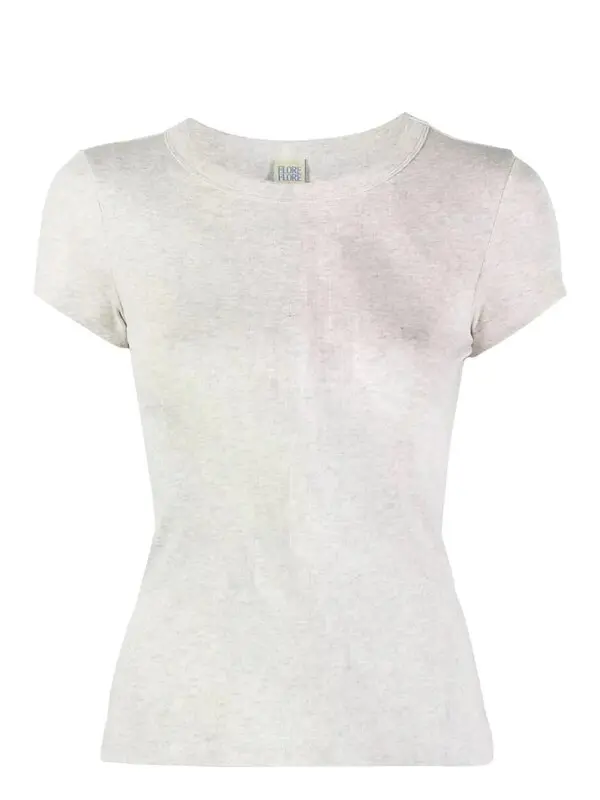 FLORE FLORE Heather Organic Cotton T-shirt - Grey
