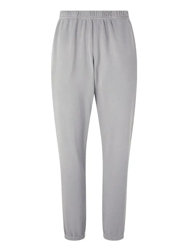 LES TIEN Tapered Cotton-jersey Drawstring Sweatpants - Gray