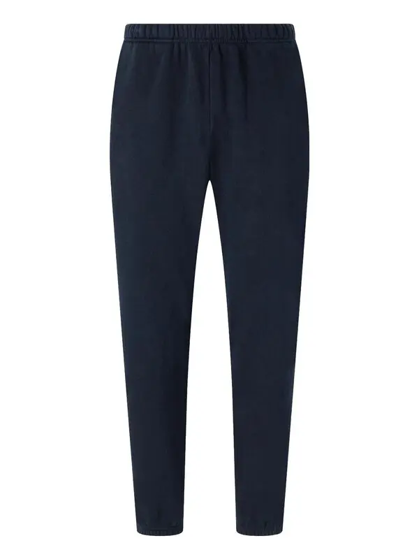 LES TIEN Tapered Garment-dyed Cotton-jersey Sweatpants - Black