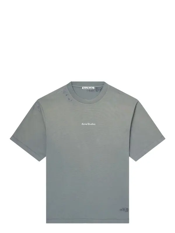 Acne Studios Logo-print Cotton-jersey T-shirt - Gray