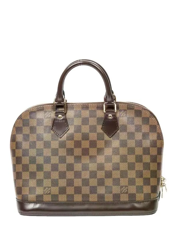 LOUIS VUITTON Damier Azur Top Handle Bag - Brown