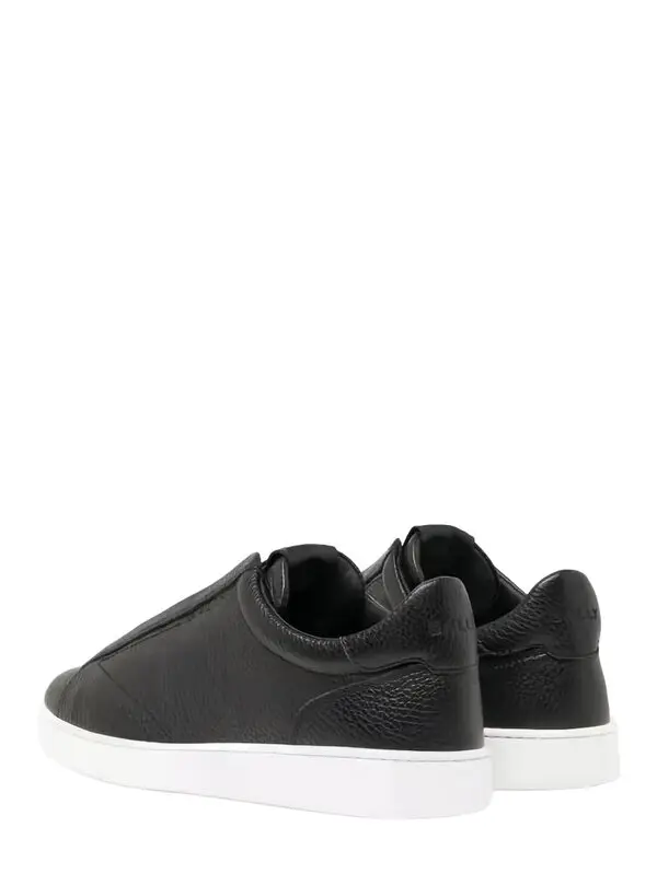 Bally Grainy Leather Slip-on Sneakers - Black