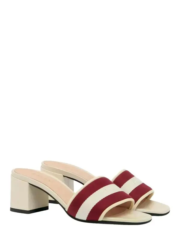 Bally Signature Stripe Block-heel Sandals - Neutrals
