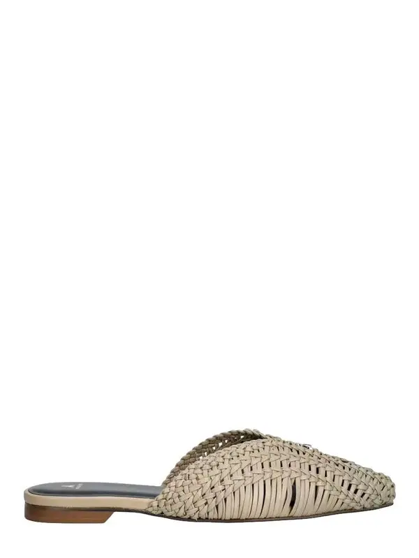 Patrizia Pepe Woven Fly-plaque Slides - Neutrals