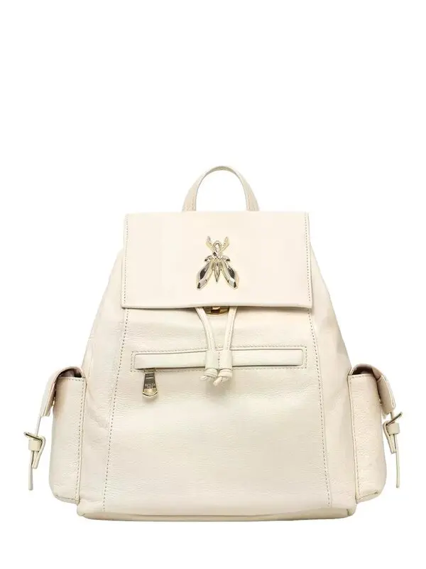Patrizia Pepe Fly Leather Backpack - Neutrals