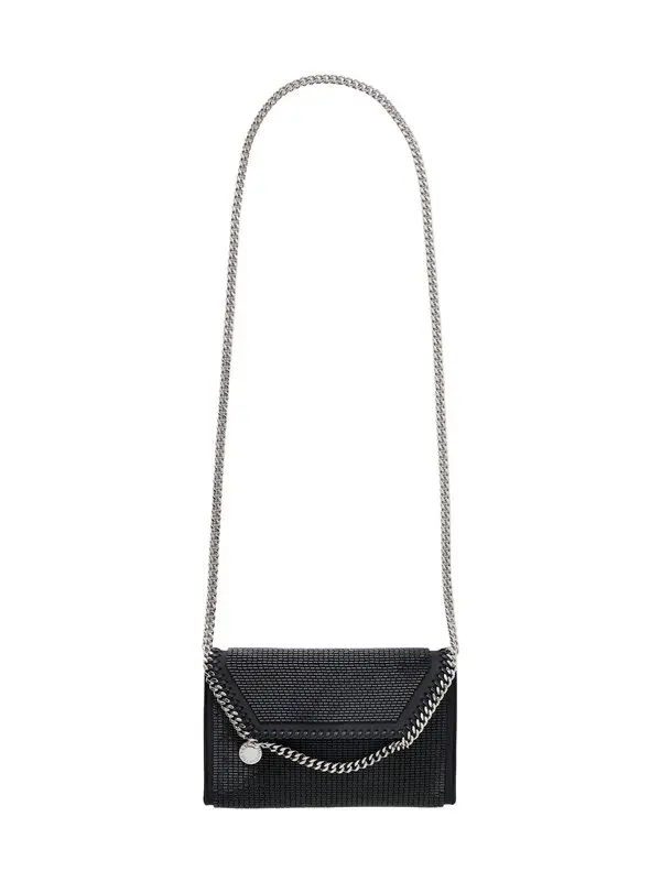 Stella McCartney Falabella Beaded Chain Wallet - Black