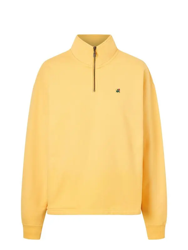 Aimé Leon Dore Half-zip Cotton-jersey Sweatshirt - Yellow