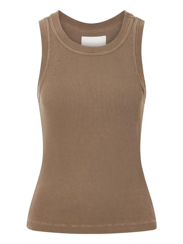 Citizens Of Humanity Isabel Ribbed Jersey Tank - Brown