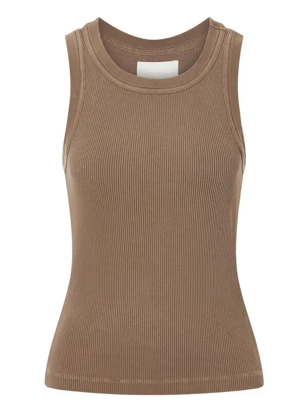 Citizens Of Humanity Isabel Ribbed Jersey Tank - Brown