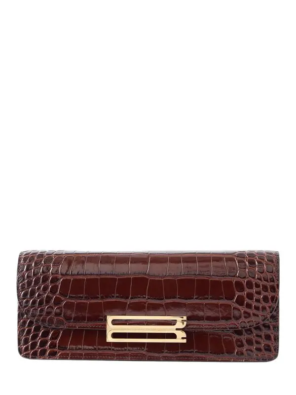 Victoria Beckham Dorian East-west Clutch - Brown