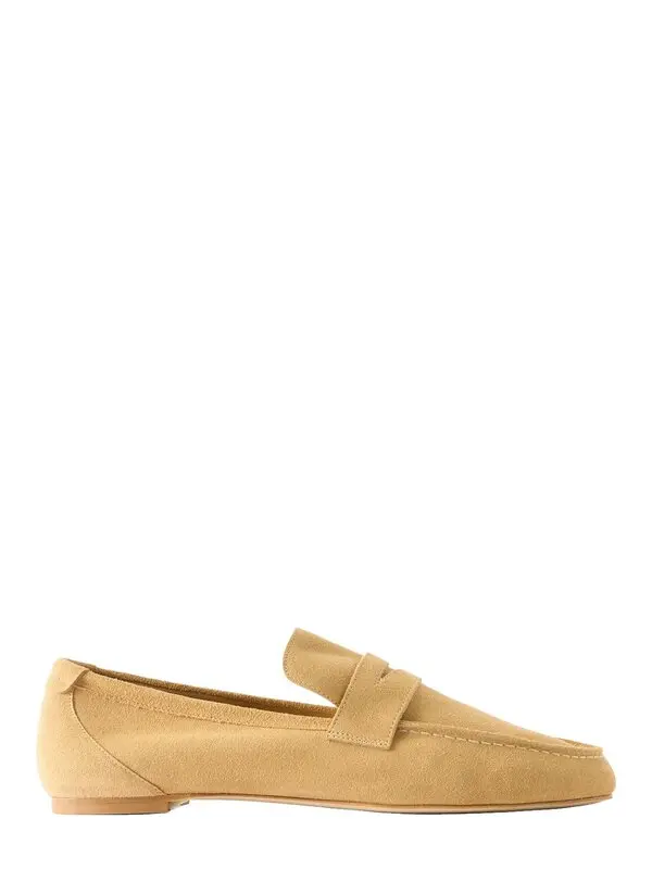 JAMIE HALLER Leather Penny Loafers - Brown