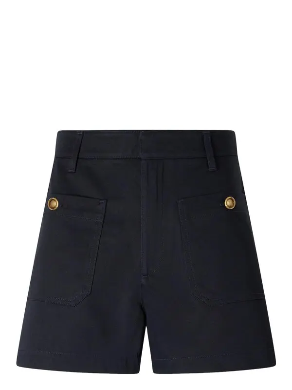FRAME The Cruise Cotton Shorts - Blue