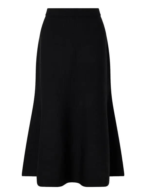 Simkhai Atwood Wool Midi Skirt - Black