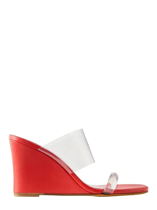 MARYAM NASSIR ZADEH Olympia Pvc Wedge Sandals - Red