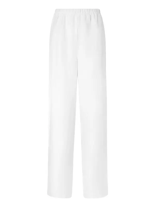 ANINE BING Roslyn Woven Wide-leg Pants - Neutrals