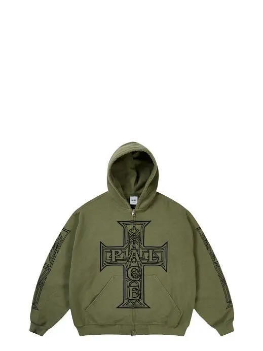 PALACE Y So Cross Pigment Hoodie - The Deep Green