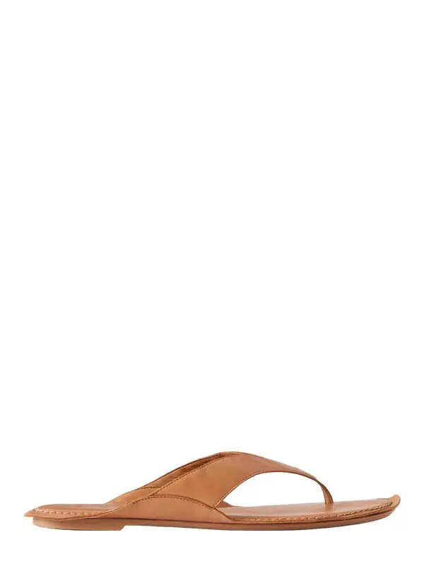 JAMIE HALLER The San Diego Leather Thong Sandals - Brown