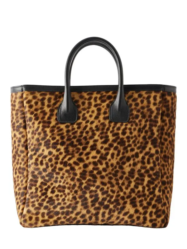 NILI LOTAN Freddie Calf Hair Tote - Animal Print