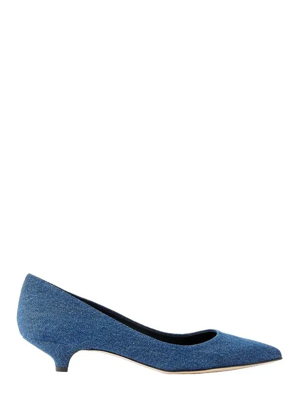 JAMIE HALLER The Kitty Denim Pumps - Blue