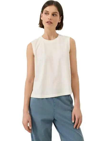 PACT Organic Cotton Vintage Jersey Relaxed Tank - Cream
