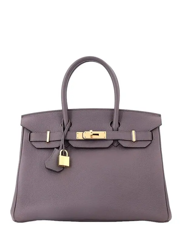 Hermès Birkin 30 Handbag Grey Togo With Gold Hardware - Etain