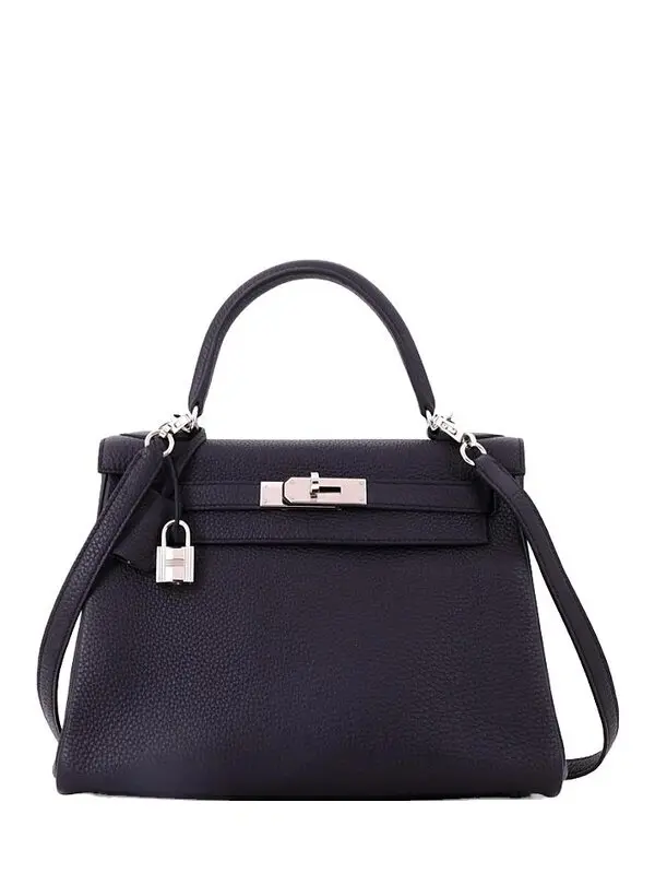 Hermès Kelly 28 Handbag Black Togo With Palladium Hardware - Noir