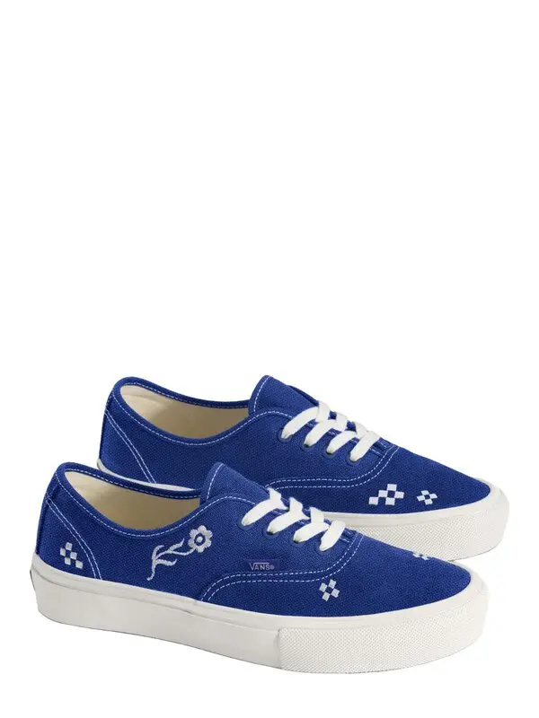 VANS Embroidered Floral Authentic Sneakers - Blue Marshmallow
