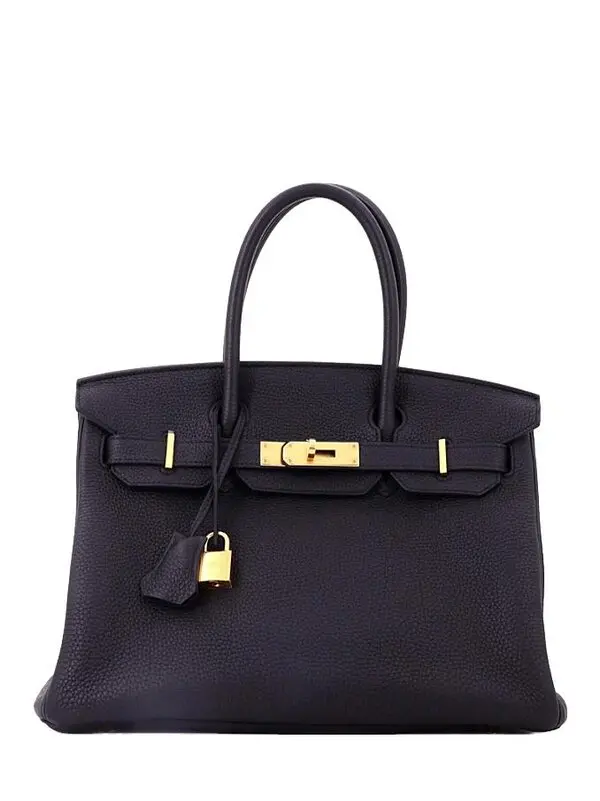 Hermès Birkin 30 Handbag Black Togo With Gold Hardware - Noir