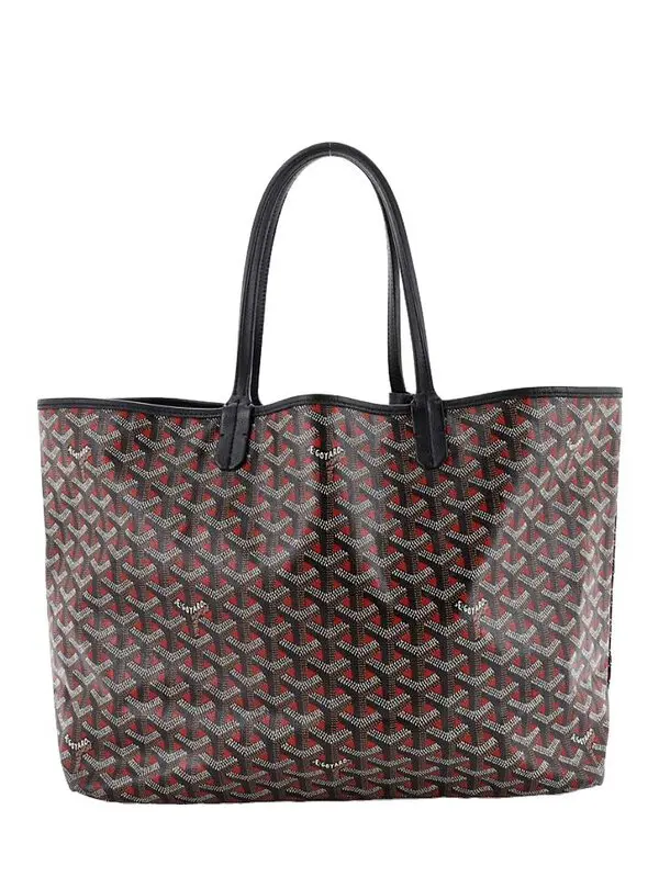 Goyard Pm Saint Louis Tote Claire Voie Coated Canvas - Red