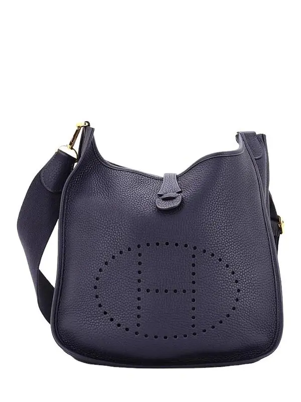 Hermès Gm Evelyne Bag Gen Iii Clemence - Blue