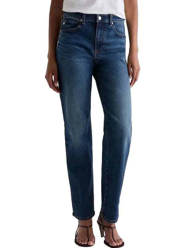 Ag Brinley Mid Rise Straight Leg Jeans - Night Cap
