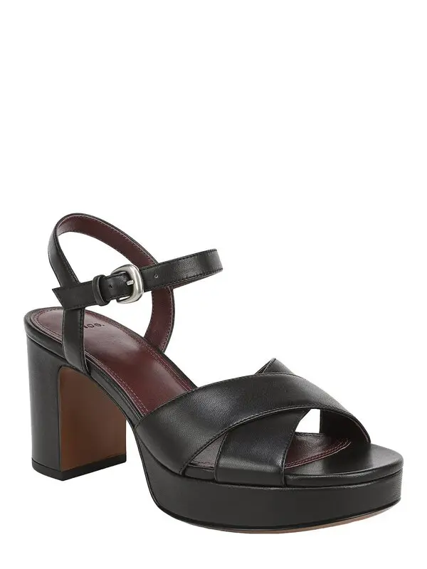 Vince Ericka Ankle Strap Platform Sandal - Black