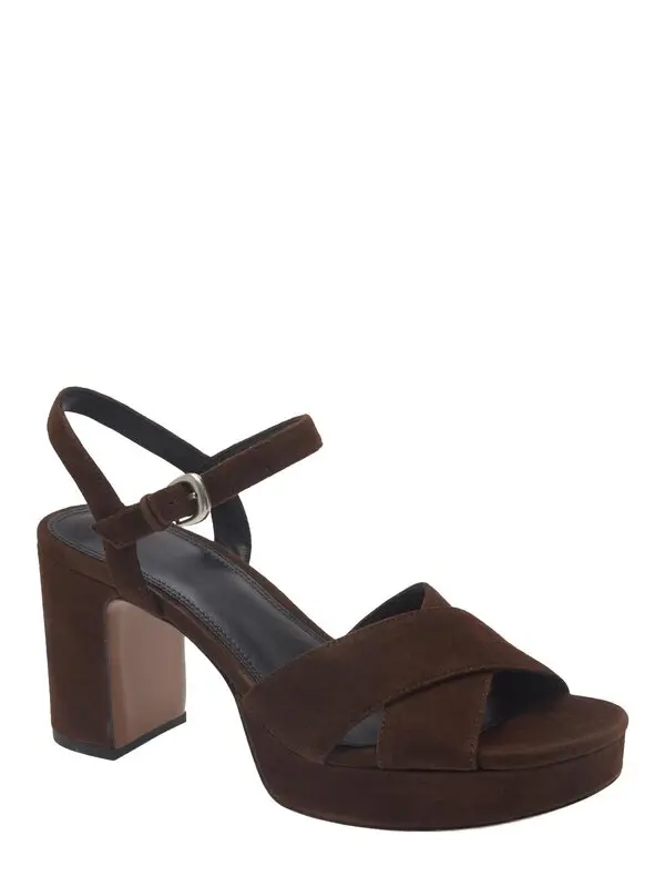 Vince Ericka Ankle Strap Platform Sandal - Cacao Brown