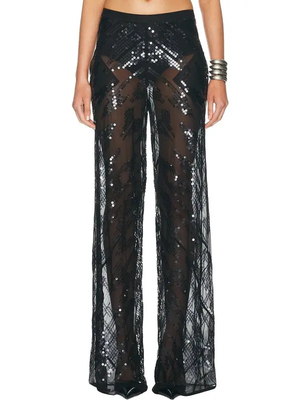 Rick Owens Bias Pant - Black & Transparent Black