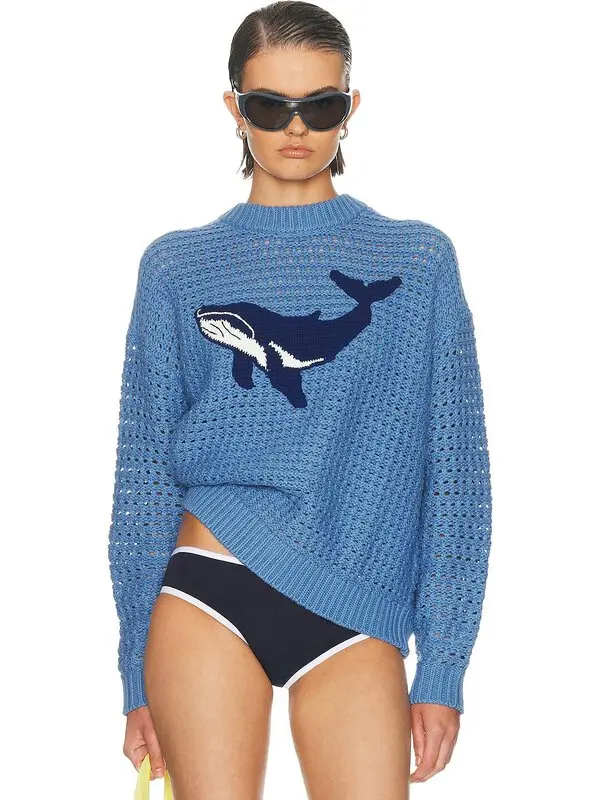 Staud Giada Sweater Blue - Whale
