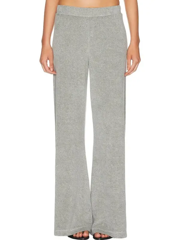 Suzie Kondi Terry Flare Pant - Grey Heather