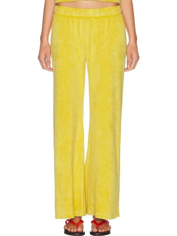 Suzie Kondi Lito Low Rise Terry Flare Pant - Sunshine