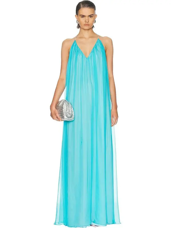SEV Voile Maxi Dress - Turquoise